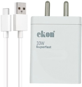 Ekon 33 W SuperVOOC 3 A Wall Charger for Mobile with Detachable Cable ...