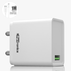Portronics 18 W 3 A Wall Charger for Mobile with Detachable Cable ...