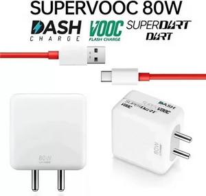 CLAT 80 W SuperVOOC 6 A Wall Charger for Mobile with Detachable Cable ...