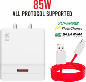 AMS 85 W SuperVOOC 6 A Wall Charger for Mobile with Detachable Cable ...