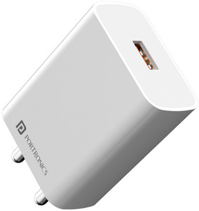 Portronics 18 W 3 A Wall Charger for Mobile with Detachable Cable ...