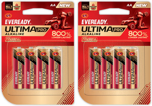 EVEREADY Ultima Pro Alkaline AA | 1.5V | 800% Long Lasting |Highly ...