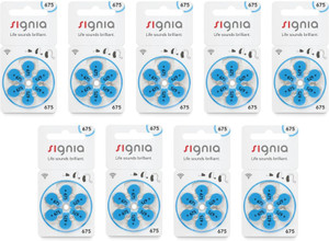 Signia Hearing Aid 675- Pack of 54 Batteries Battery - Signia ...