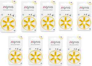 Signia Hearing Aid Size 10- Pack of 54 Batteries Battery - Signia ...