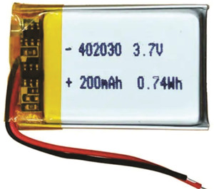 R3 GERMAN KP - ST 402030 3.7v 200mAh Lithium Polymer Rechargeable ...