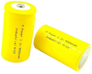 MICROUSB NiCd 5000mAh 1.2V Size-D Cell Rechargeable with Button Top ...