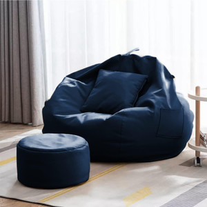 Kam's Lieu 4XL Bean Bag with Footrest and Cushion Ready To Use Faux ...