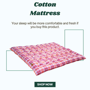 TIRAZ Regular Type Cotton Mattress,Gadda For Floor & Bed (Queen Size ...