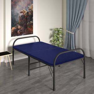 FURNIMAX Foldable Bed Portable Single Folding Bed Charpai Khatiya Bed ...