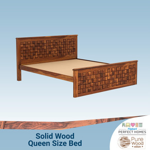 Flipkart Perfect Homes Sheesham Solid Wood Solid Wood Queen Bed, 208.2 ...