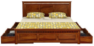 CHANDRA SHEKHAR EXPORTS Sheesham Solid Wood King Drawer Bed Price in ...