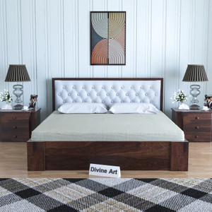 Divine Arts Solid Sheesham Wood Queen Size For Bedroom/ Hotel | Solid ...