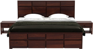 B&B HOMES Linux Solid Wood King Box Bed Price in India - Buy B&B HOMES ...