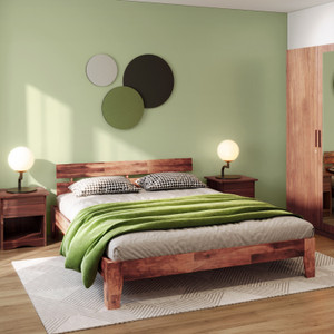 Godrej Interio Lean Solid Wood Queen Bed Price in India - Buy Godrej ...