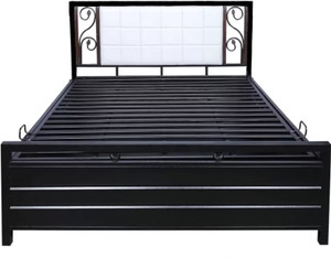 ModuTure Metal Bed with Storage,Powder Coating,Size 5x6ft, Metal Queen ...
