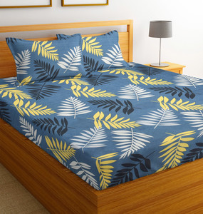 VAS COLLECTIONS 160 TC Microfiber Double Striped Flat Bedsheet - Buy ...