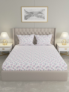 Raymond Home Microfiber Double Flat 110 TC Floral Bedsheet - Buy ...