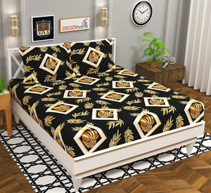 VAS COLLECTIONS Microfiber Double Flat 144 TC Abstract Bedsheet - Buy ...