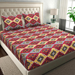 VAS COLLECTIONS 160 TC Cotton Double Abstract Flat Bedsheet - Buy VAS ...