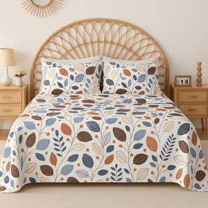 VAS COLLECTIONS Cotton Double Flat 160 TC Floral Bedsheet - Buy VAS ...