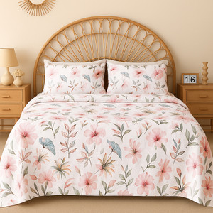 VAS COLLECTIONS Cotton Double Flat 160 TC Floral Bedsheet - Buy VAS ...
