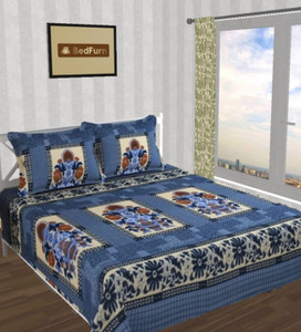 Baso 220 TC Woolen Double Floral Flat Bedsheet - Buy Baso 220 TC Woolen ...