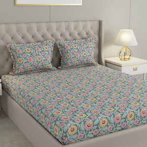 Raymond Home Cotton Double Flat 104 TC Floral Bedsheet - Buy Raymond ...
