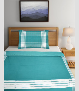 TUNI MANI 64 TC Cotton Single Striped Flat Bedsheet - Buy TUNI MANI 64 ...