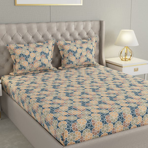 Raymond Home Cotton Double Flat 104 TC Geometric Bedsheet - Buy Raymond ...