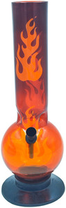 Richaa Creation 12 Inch New Fire Printed Orange Acrylic Water Pipe Beer ...