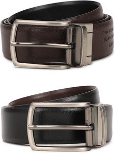 Allen Solly Men Black Genuine Leather Belt BLACK - Price in India ...