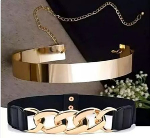 Hapani Fashion Women Casual Gold Fabric Belt GOLDEN - Price in India ...