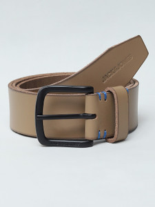 JACK & JONES Men Brown Genuine Leather Belt Tannin - Price in India ...