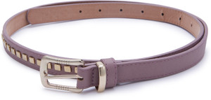 GLO by Globus Women Casual Purple Artificial Leather Belt Taupe - Price ...