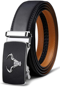 CONTACTS Men Casual Black Genuine Leather Belt Black - Price in India ...