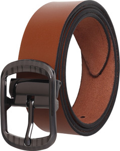 JK Leather Men Black Genuine Leather Belt Tan - Price in India ...