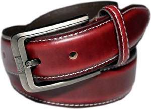 HIDEINN Men Casual, Evening, Formal, Party Maroon Genuine Leather Belt ...