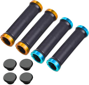 NSV Bicycle Handle Grip Anti-theft With Slip Non Combo Set of 2 Bicycle ...