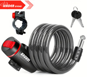 LEADER Bike Lock Cable Bike Locks with Complimentary Mounting Bracket ...