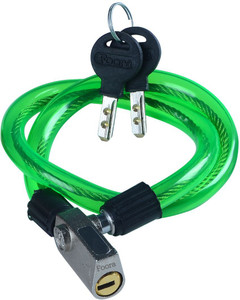 Foora BRASS Cycle Cable Lock, Green Color, with Strong Stainless Steel ...