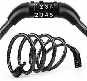 Hitman Combination Numeric Cable Lock (Black, Painted Finish) Cycle ...