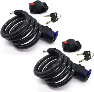 Manogyam 2PC-Cycle Lock Theft Smart E-bike Steel Wire Cable Lock (COMBO ...