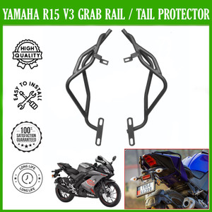 DAZZRIDE Cast Iron Tail Protector/ Grab Rail For Yamaha R15 V3 Bike ...