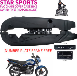 CHINKI TRADERS CHAIN COVER FOR STAR SPORTS (TVS) BLACK 001 Bike Chain ...