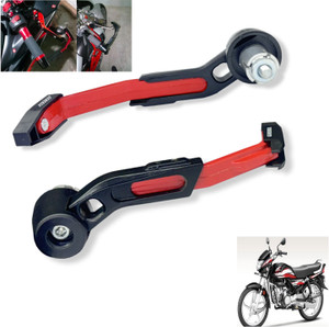 Generox CNC Aluminium Lever Guard Red For MotoCorp HF Deluxe Bike Crash ...