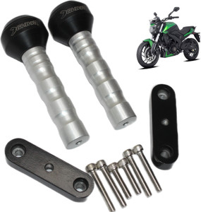 OBEROI'S TRADERS Dominar 250 / 400 Silver CNC Frame Sliders Bike Crash ...