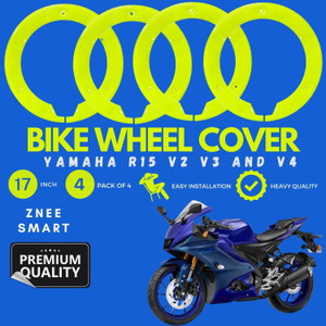Znee Smart Green PRO Disc Wheel Cover For YAMAHA R15 V2 V3 AND V4 Bike ...
