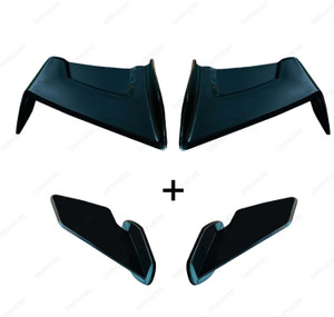 SRPHERE All Street Bikes Combo Side Wings Black Bike Fairing Kit Price ...