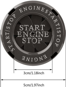 Auto MT GREY Bike Rotary Engine Start Stop Switch COVER Lambo Button ...