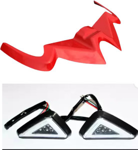 Gogna Mart Bajaj Pulsar RS 200 Winglet red Bike Fairing Kit Price in ...